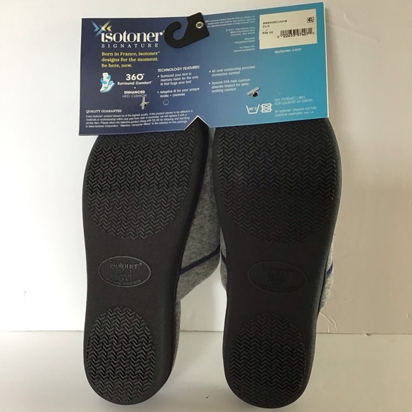 isotoner | Shoes | Isotoner Signature Memory Foam Slippers Grey | Poshmark